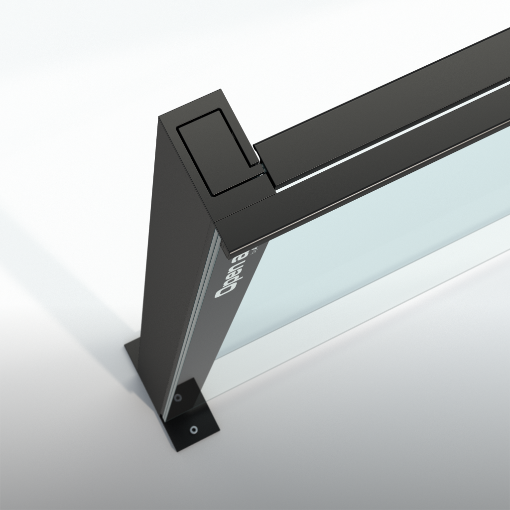 Outstanding flowing design made of glass and aluminum